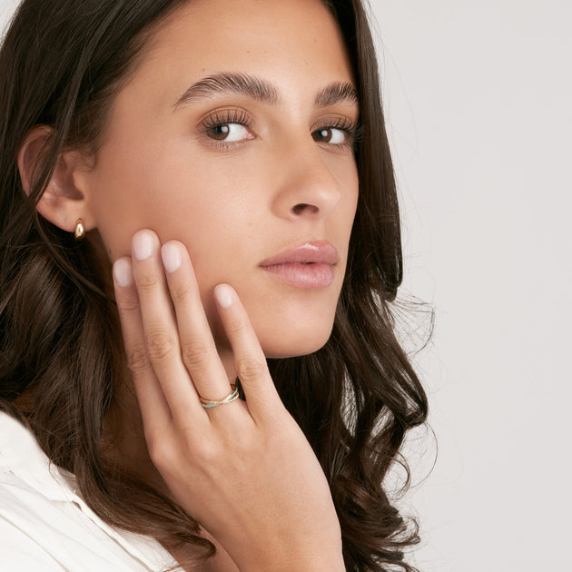 14k Yellow Gold Turquoise Enamel and Diamond Cross Over Ring – D'Amore Jewelers